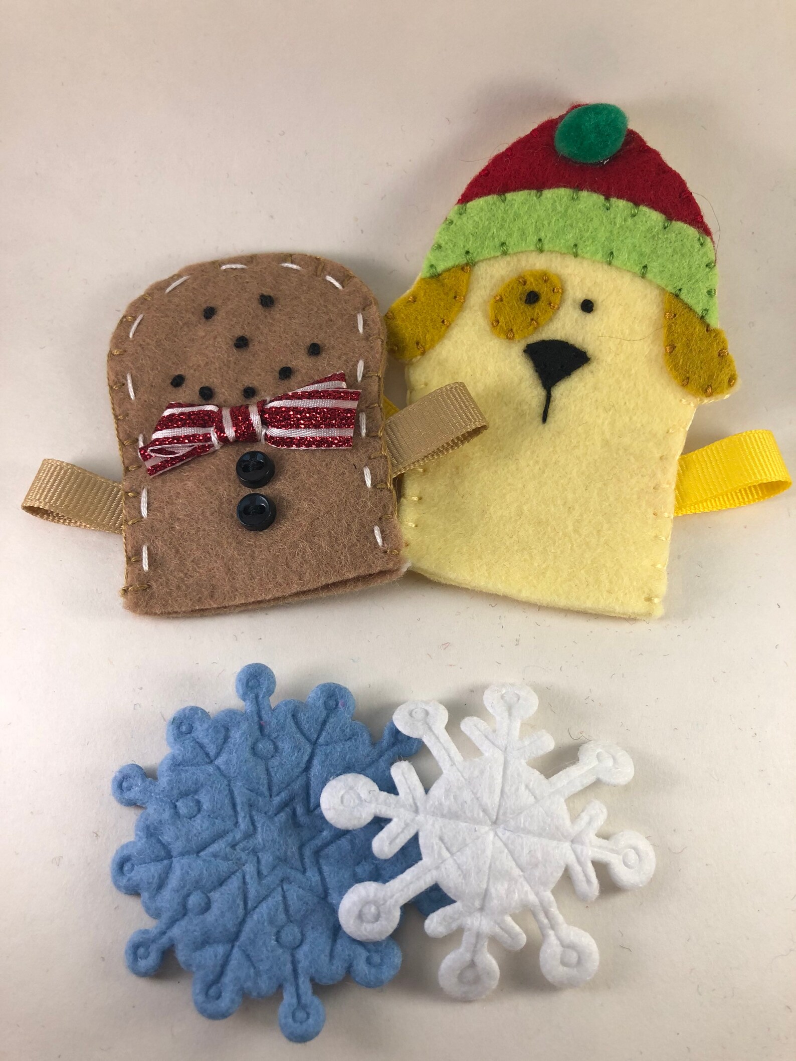 Christmas Finger Puppets Santa Mrs Claus Winter Puppet - Etsy