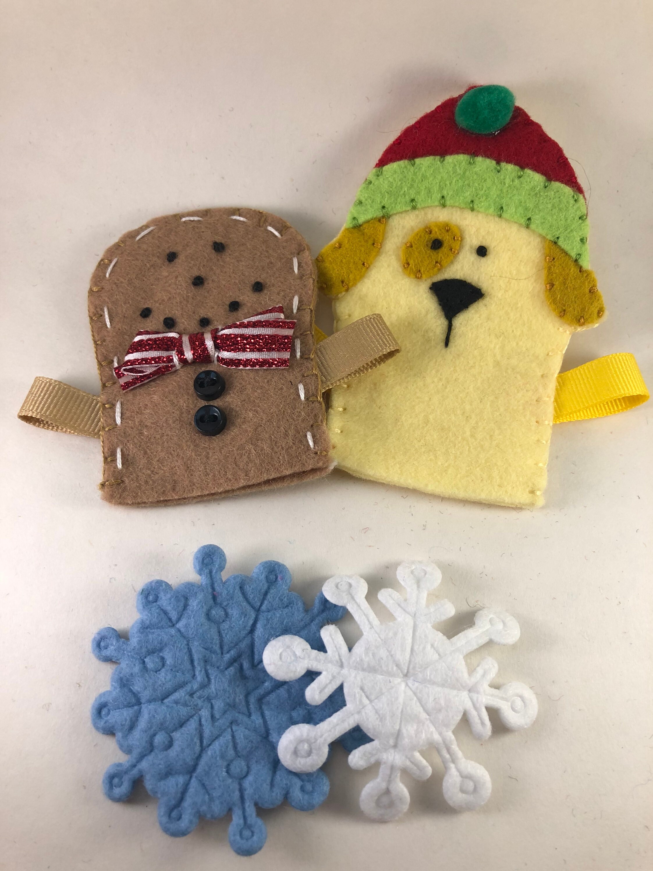 Christmas Finger Puppets Santa Mrs Claus Winter Puppet - Etsy