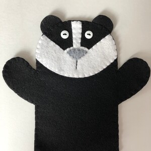 Hedgehog, Raccoon, Badger & Fox Felt Hand Puppets, Forest Puppet, Hand ...