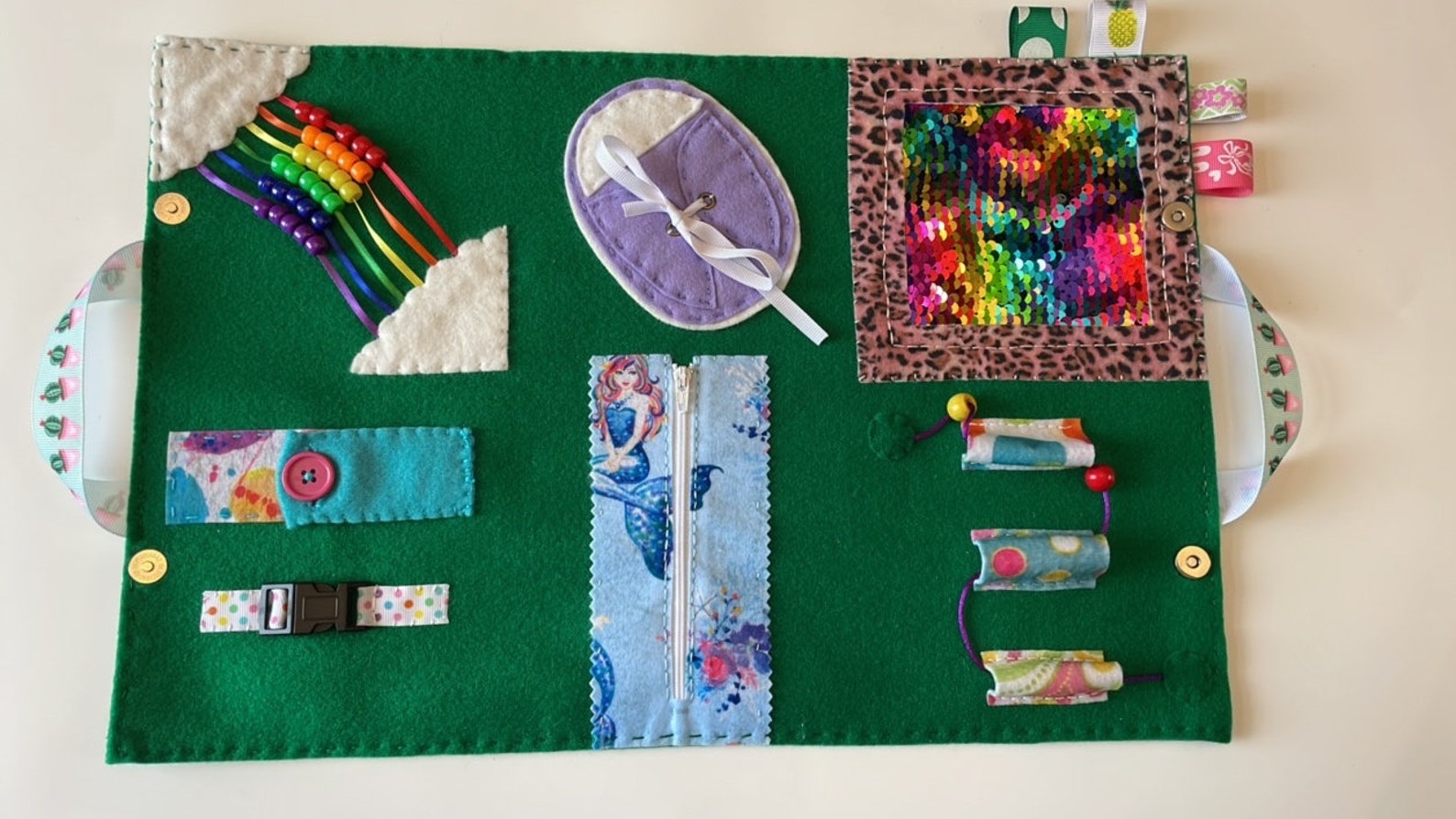 Busy Mat Quiet Book Sensory Toy Fidget Toy Activity Mat - Etsy