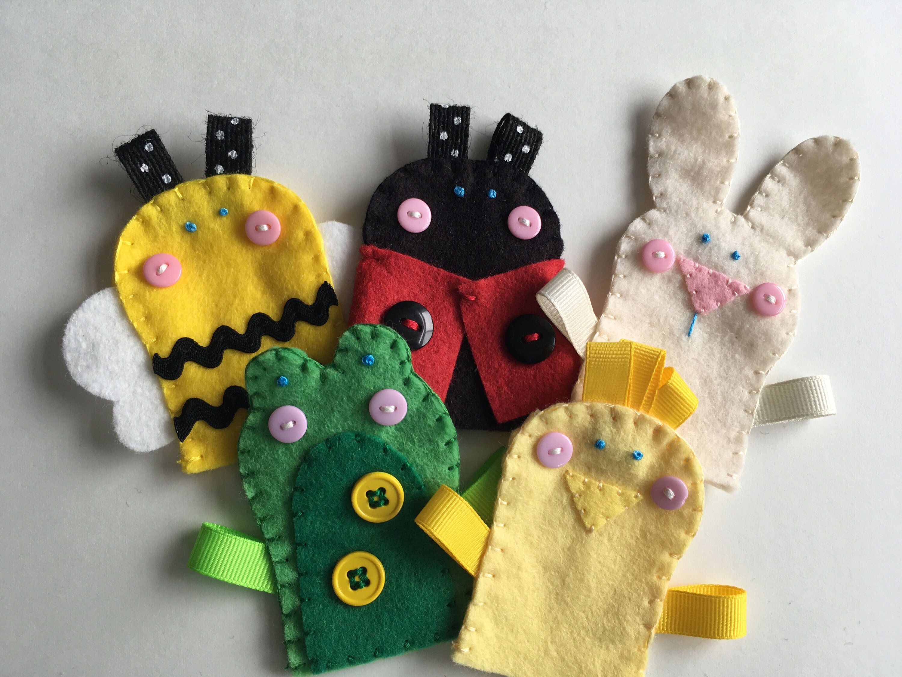 Spring Finger Puppets Animal Finger Puppets Felt Finger - Etsy