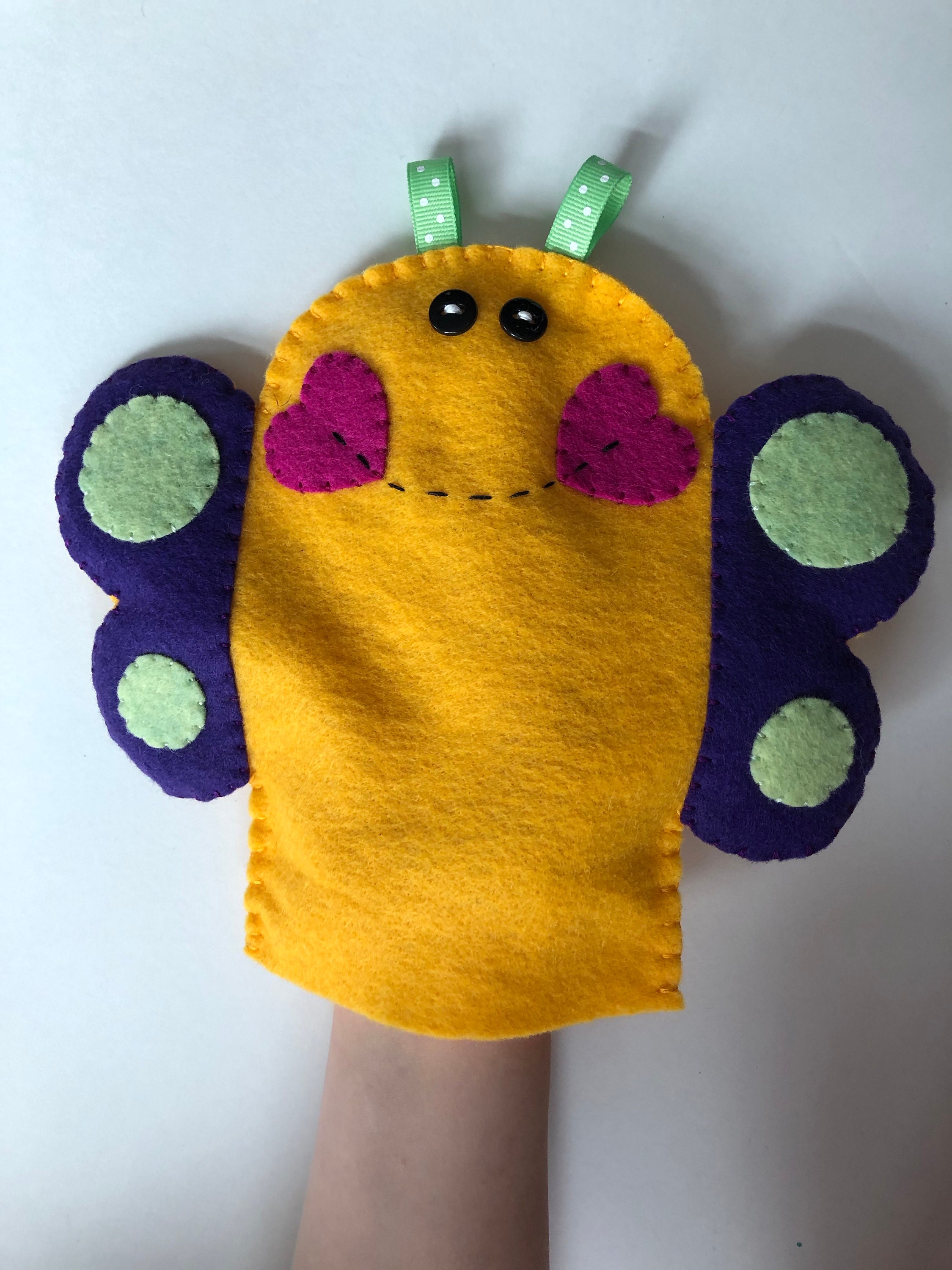 Elephant Bumblebee & Butterfly Felt Hand Puppets Hand - Etsy