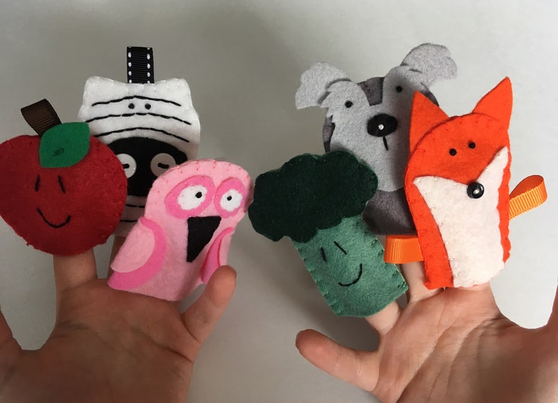 Forest Animal Finger Puppets Felt Finger Puppets Finger - Etsy