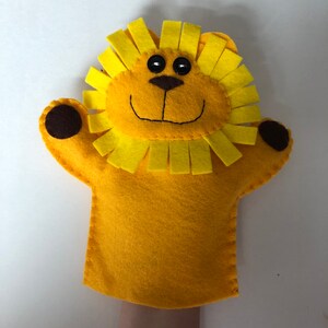 Lion, Monkey & Tiger Felt Hand Puppets, Jungle Puppet, Hand Puppet ...