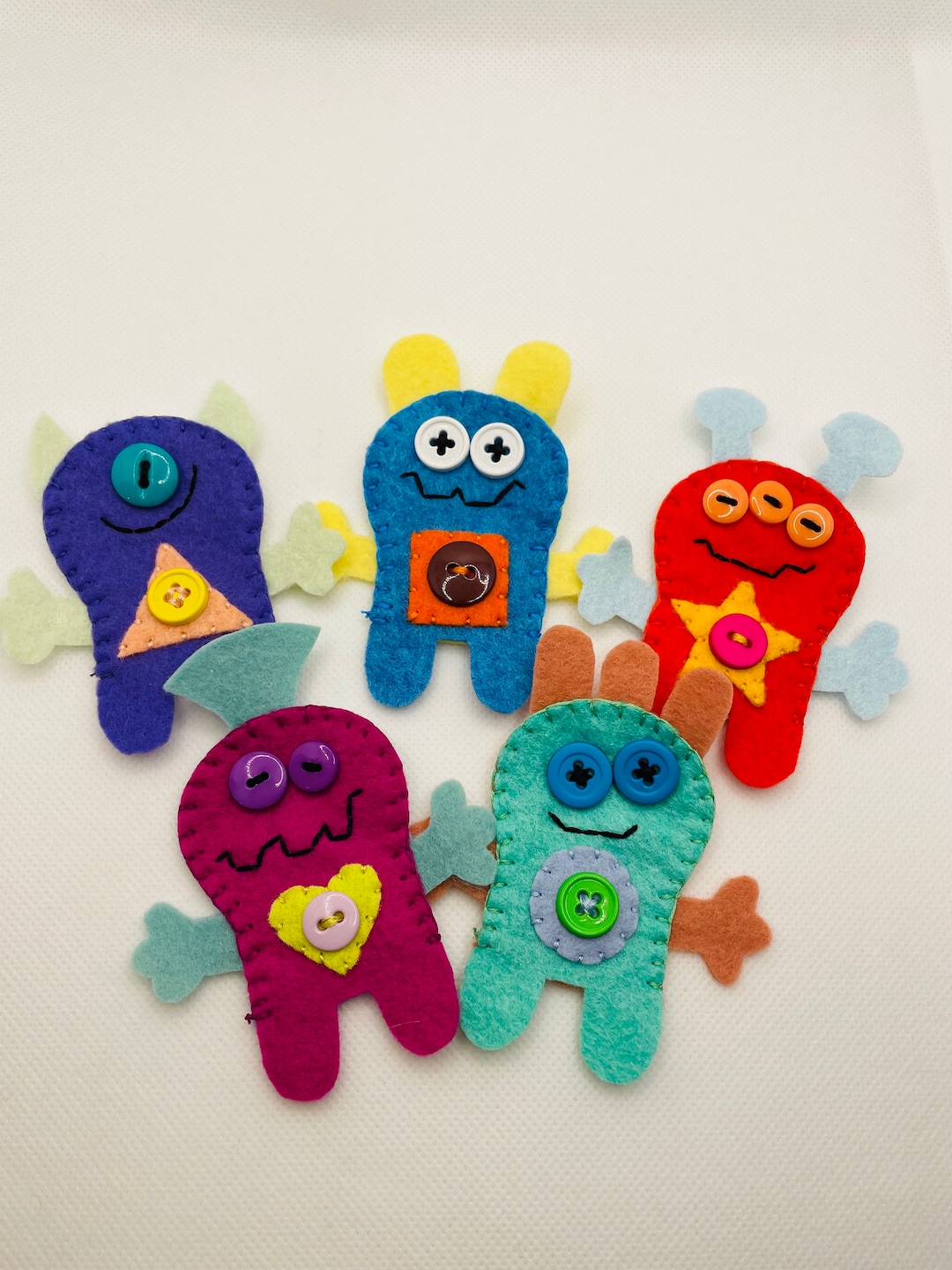 Alien Finger Puppets, Space Finger Puppets, Wool Blend Felt Finger ...