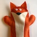 Hedgehog, Raccoon, Badger & Fox Felt Hand Puppets, Forest Puppet, Hand ...