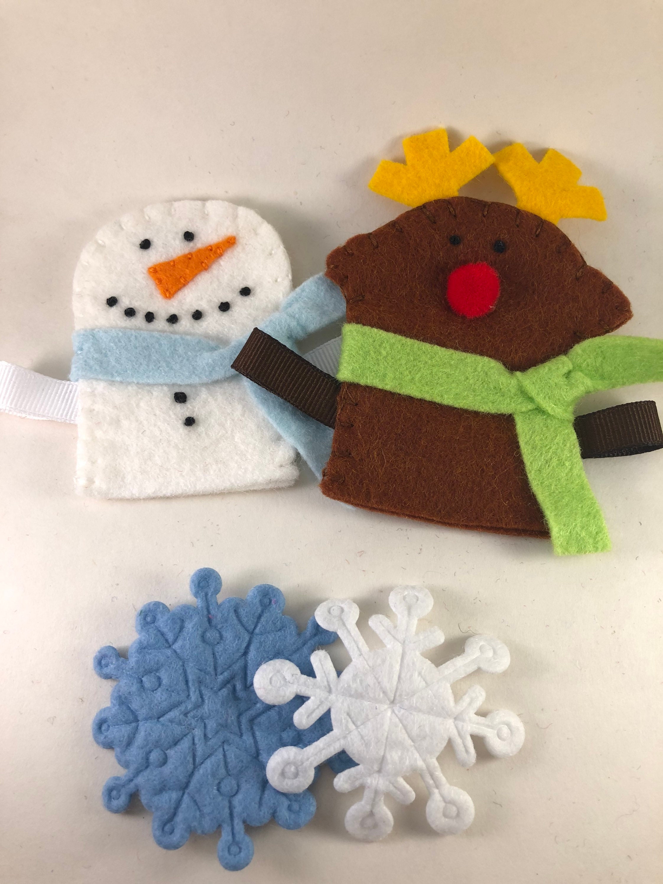 Christmas Finger Puppets Santa Mrs Claus Winter Puppet - Etsy