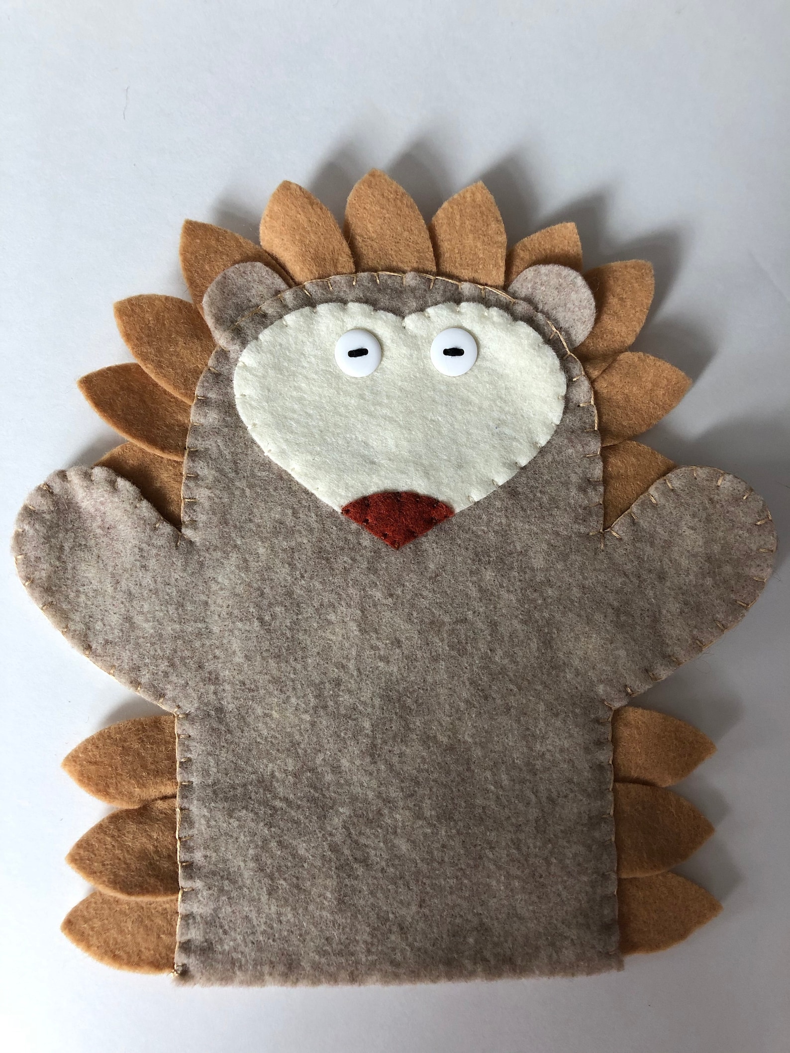 Hedgehog, Raccoon, Badger & Fox Felt Hand Puppets, Forest Puppet, Hand ...