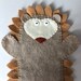 Hedgehog, Raccoon, Badger & Fox Felt Hand Puppets, Forest Puppet, Hand ...