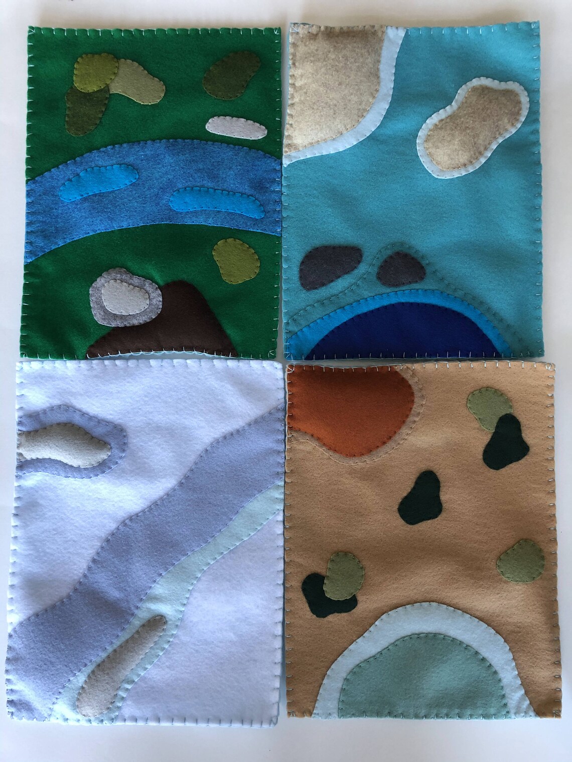 Felt Animal Play Mat, Small World Play, Open Ended Play, Montessori Toy ...