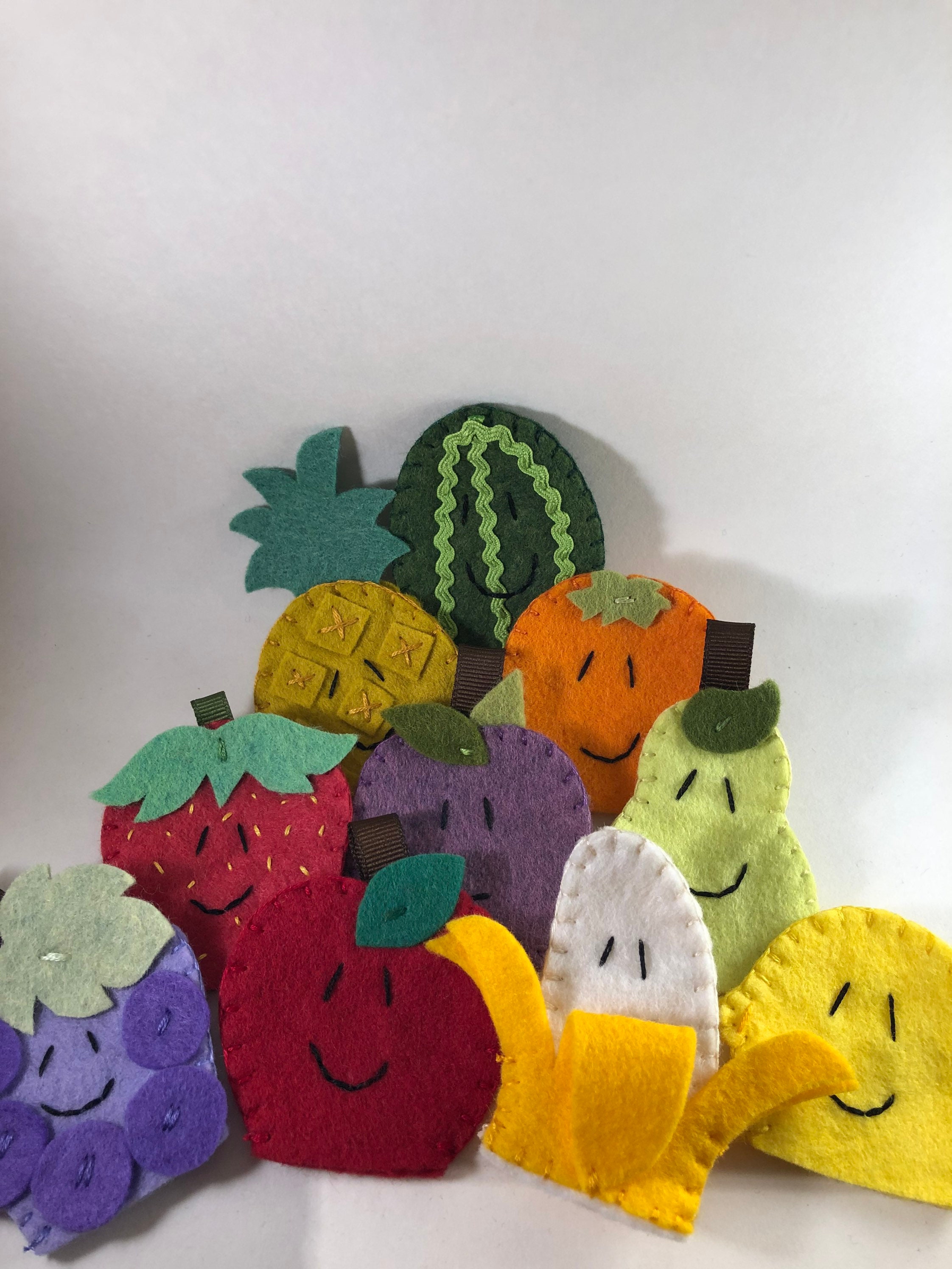 Fruit Finger Puppets, Felt Finger Puppets, Finger Puppets, Food Finger ...