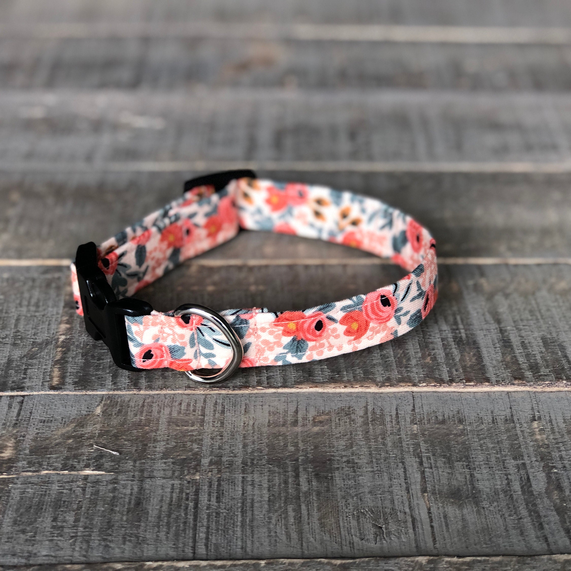 Floral Dog Collar Spring Dog Collar Peach Dog Collar Girl | Etsy