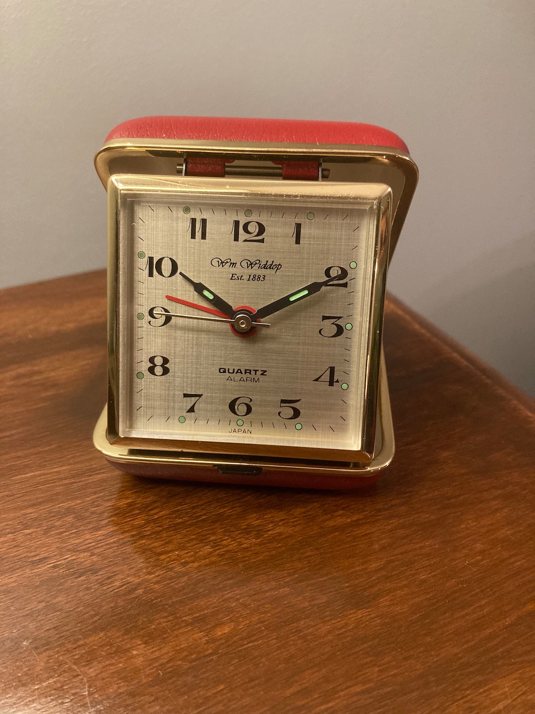 Travel Alarm Clock. Wm Widdop. Quartz Alarm. Luminous. Red - Etsy
