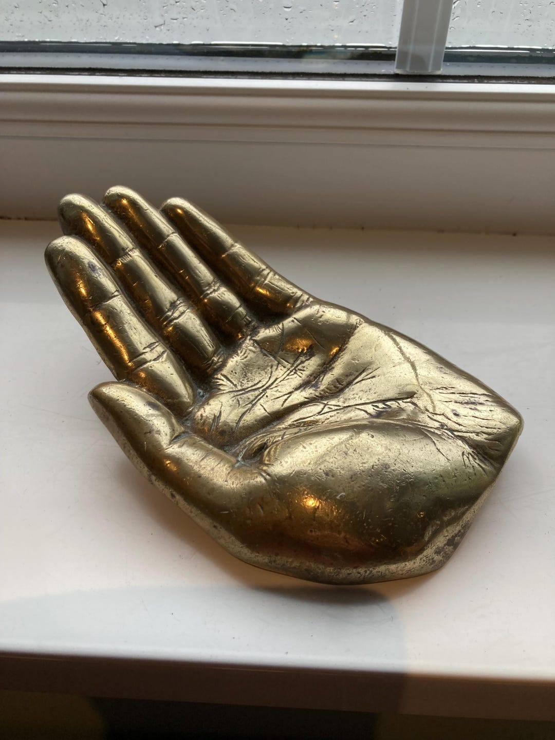 Brass Hand Palm. Open Hand. Paperweight, Desk Tidy, Ring Holder - Etsy