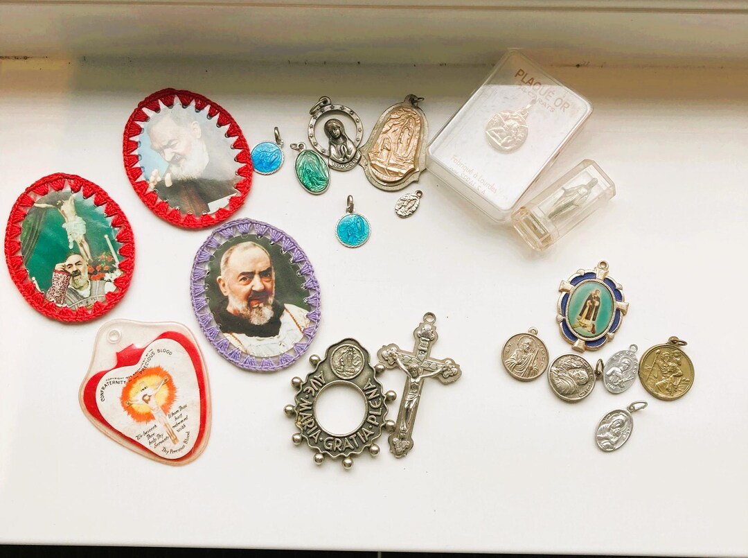 Religious Medals, Relics, Rosary, Crucifix Selection. Holy Items ...