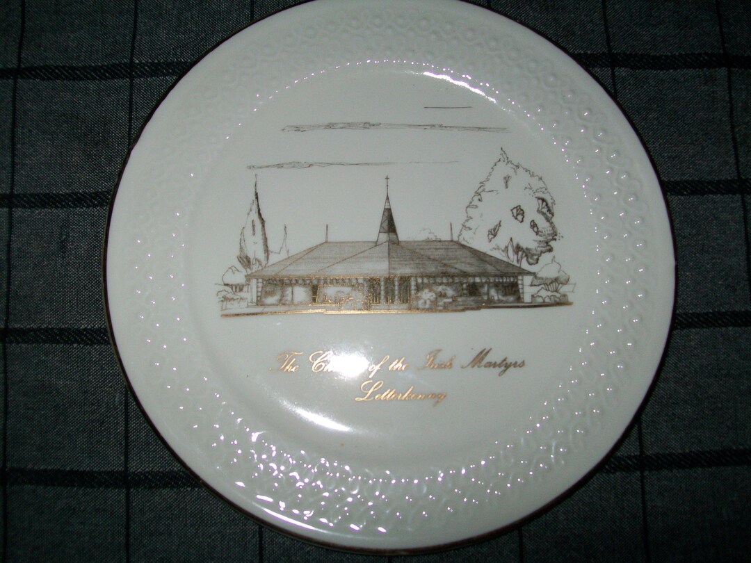 Irish Souvenir Plate. Letterkenny. Irish Parian Donegal China. Ireland ...
