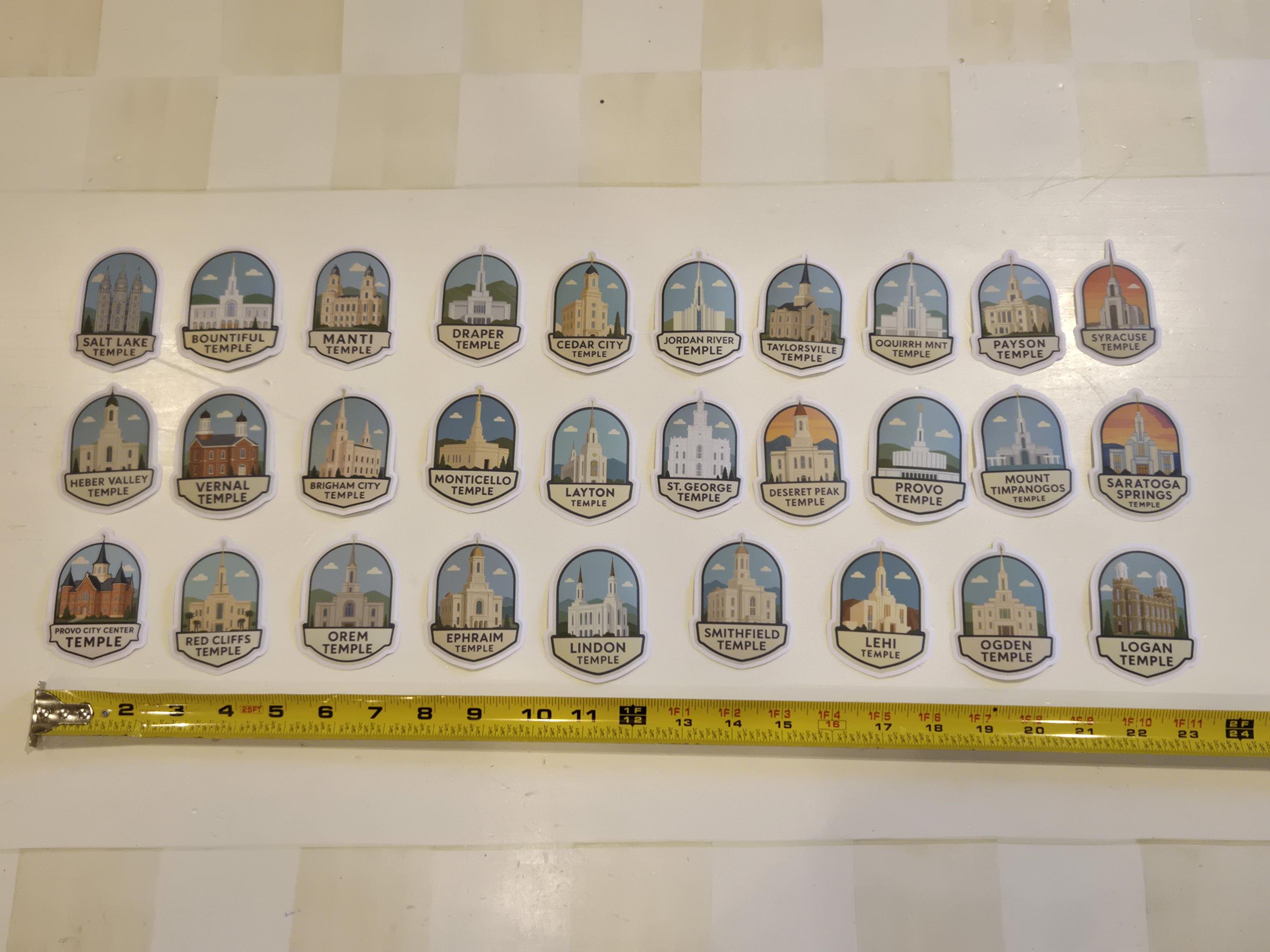 29 Utah Temples Sticker Pack – Blue Sky Edition | LDS Temple Stickers ...
