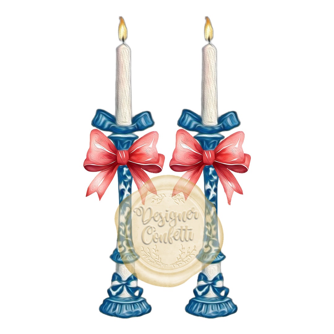 Watercolor Christmas Candle Sticks, Preppy Clipart, Holiday Art, Winter ...