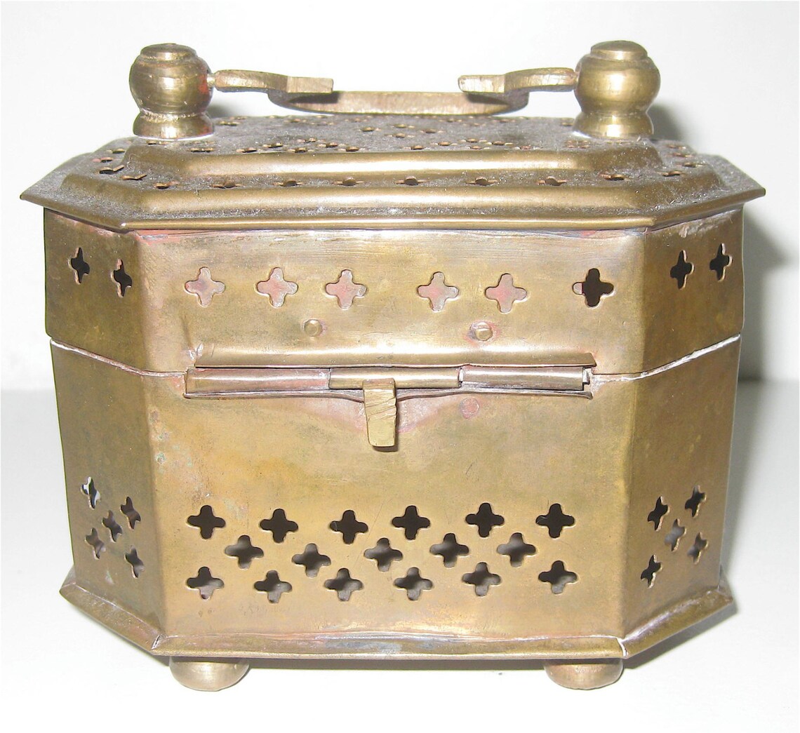 Brass Cricket Box/india/ Mid Century/ Hand Made - Etsy