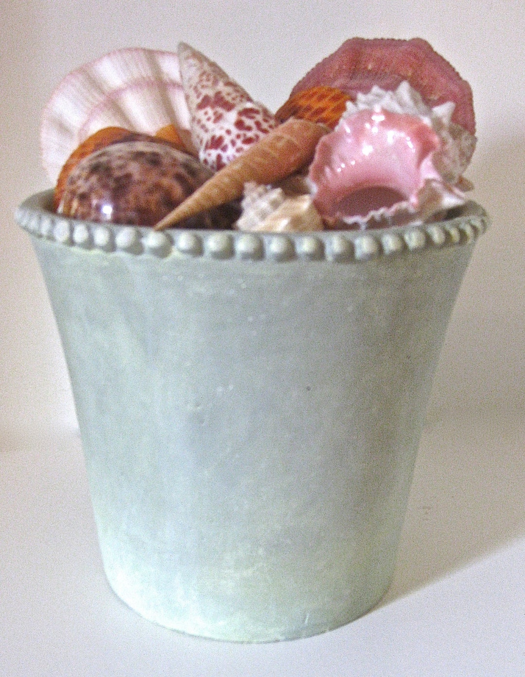 Vintage Whitewashed Ceramic/ Light Concrete Celadon Cachepot - Etsy