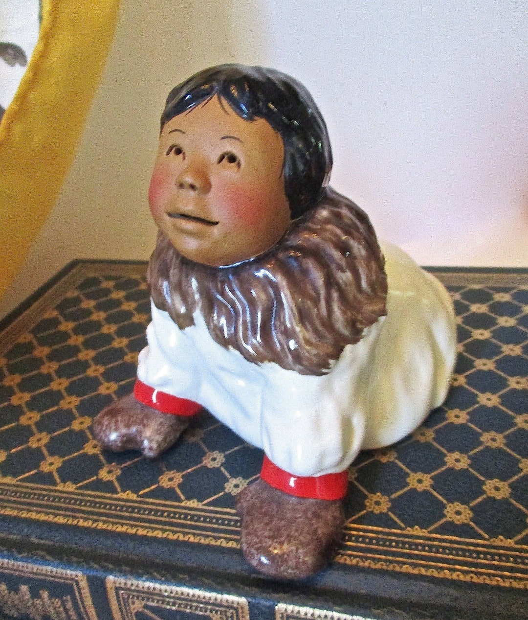 C Alan Johnson Clay Eskimo Child Figurine Made for 1985 - Etsy