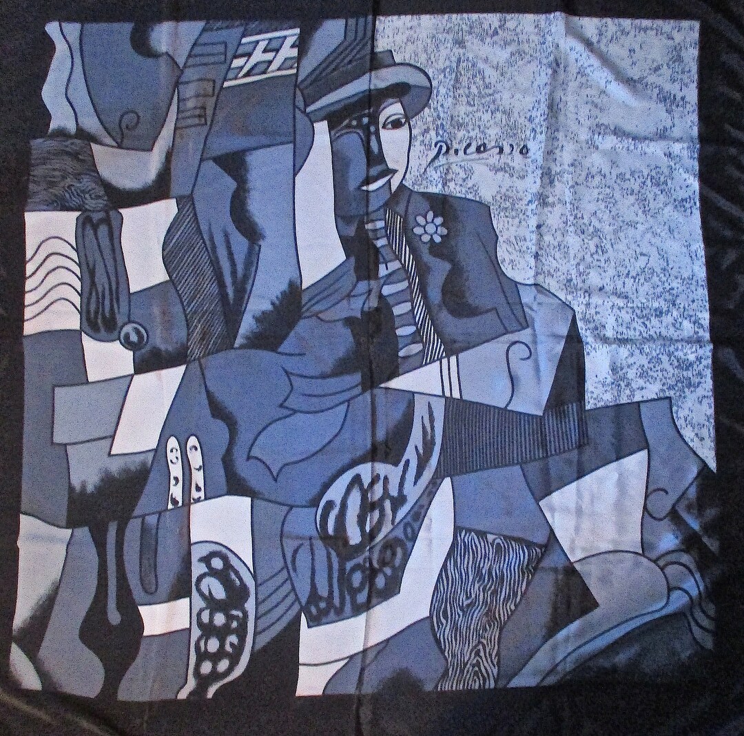 Vintage Picasso Silk Scarf Hand Rolled Made in Spain - Etsy