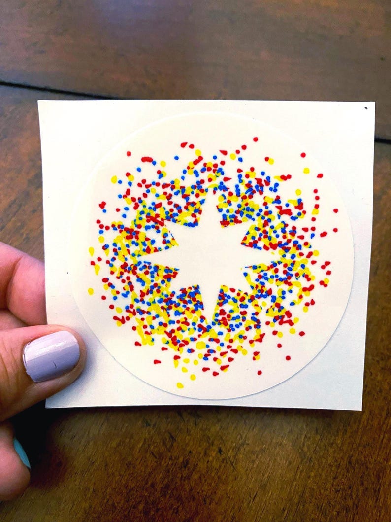 Marvel-ous Dots – Abstract Superhero Vinyl Sticker – Colorful Graphic ...
