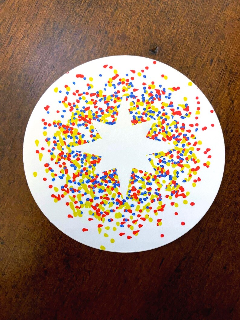 Marvel-ous Dots – Abstract Superhero Vinyl Sticker – Colorful Graphic ...