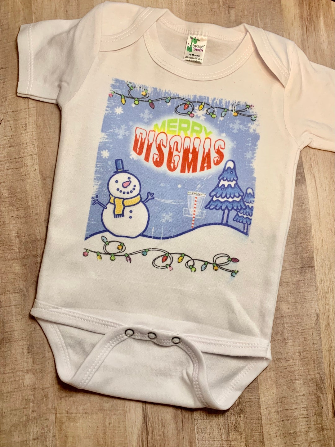 Disc Golf Baby Bodysuit - Merry Discmas Holiday Baby Bodysuit - Etsy