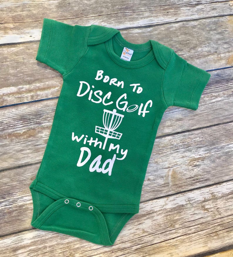 Disc Golf Baby Bodysuit born to Disc Golf With My - Etsy