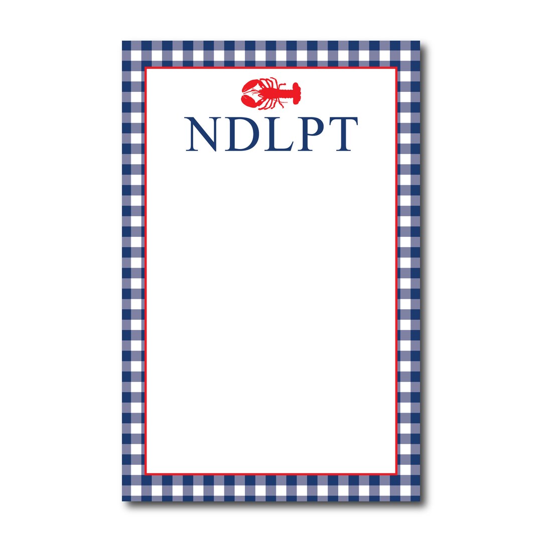 Needlepoint Lobster Gingham Notepad, NDLPT Notepad - Etsy