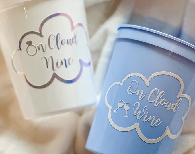 On Cloud Nine Bridal Shower Cup Cloud 9 Favor for Bride to Be Party ...