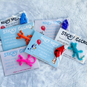 Keepy Uppy, Sticky Gecko, Bluey Party Decor, Toddler Party Favors, Dog ...