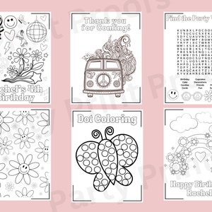 Groovy Birthday Coloring Pages | Birthday Party Favors | Kids' Activity ...