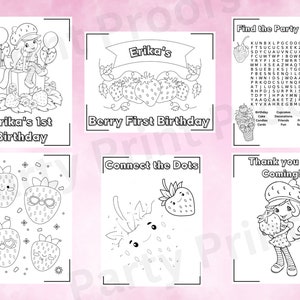 Berry First Coloring Pages | Birthday Party Favors | Kids' Activity ...