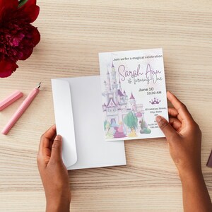 Princess Birthday Invitation | Disney Castle | Disney Princesses ...