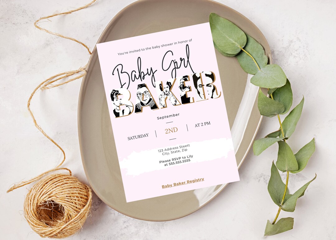 Girl Power Baby Shower Invite: Influential Women Design (digital File ...