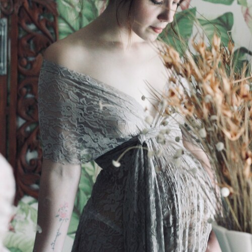 Lace Maternity Gown Photography Maternity Long Dress for - Etsy