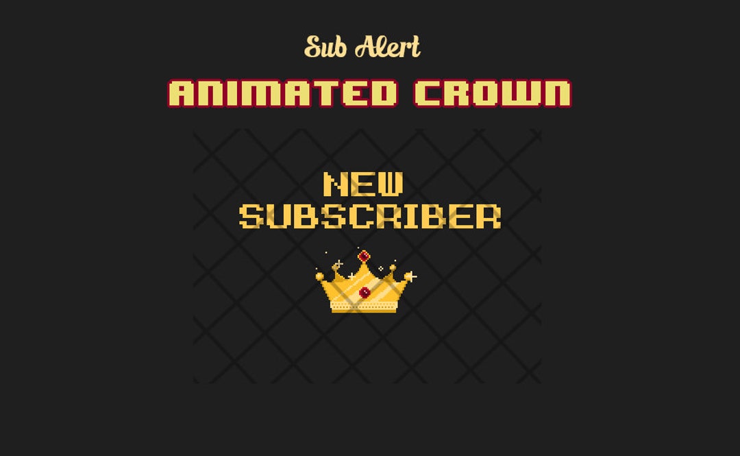 Retro Pixel Crown gif Twitch Gifs animados, subs, suscriptores de ...