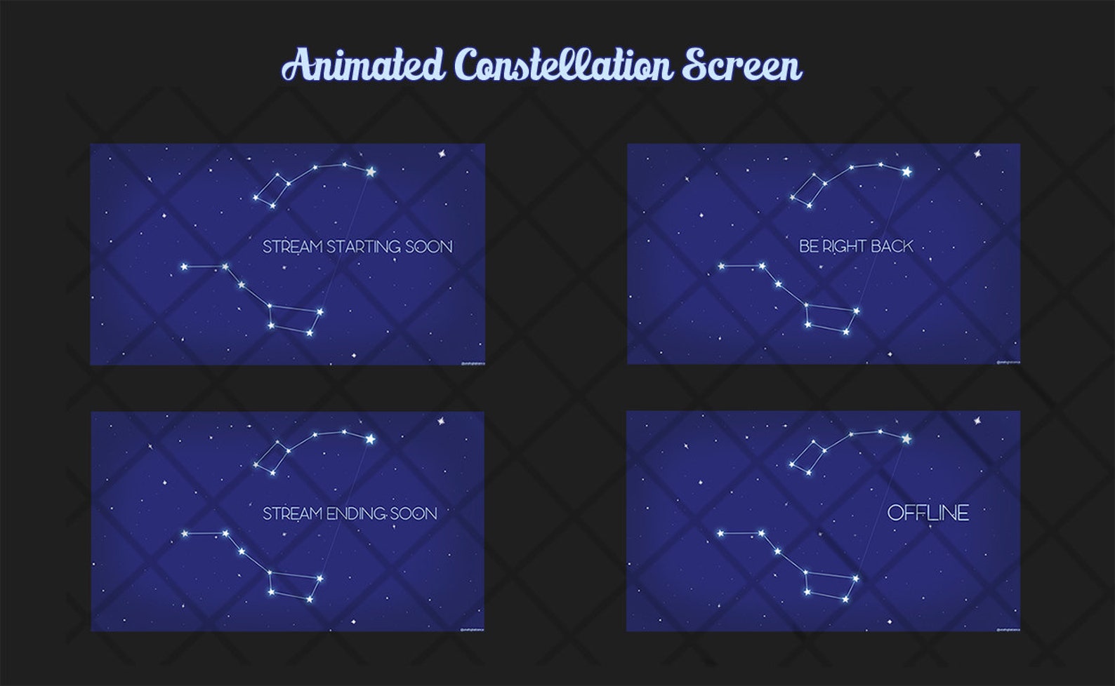 Animated Constellation Twitch Overlay - Webcam Chat Boxes, Stream ...