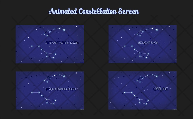 Animated Constellation Twitch Overlay - Webcam Chat Boxes, Stream ...