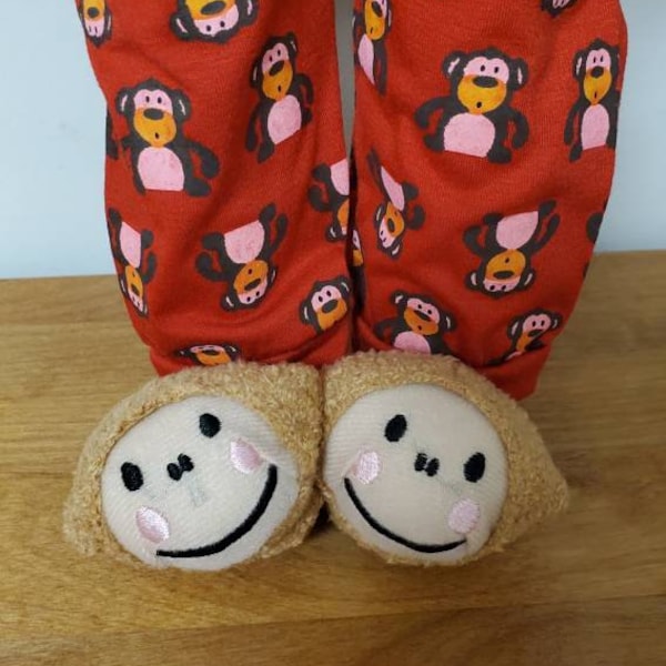 Monkey Slippers - Etsy