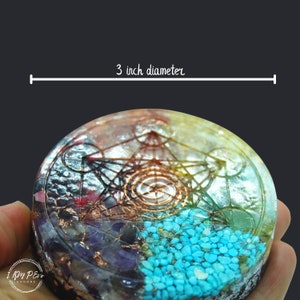 Sacred Geometry Chakra Stone Orgone Disc Reiki Energy - Etsy