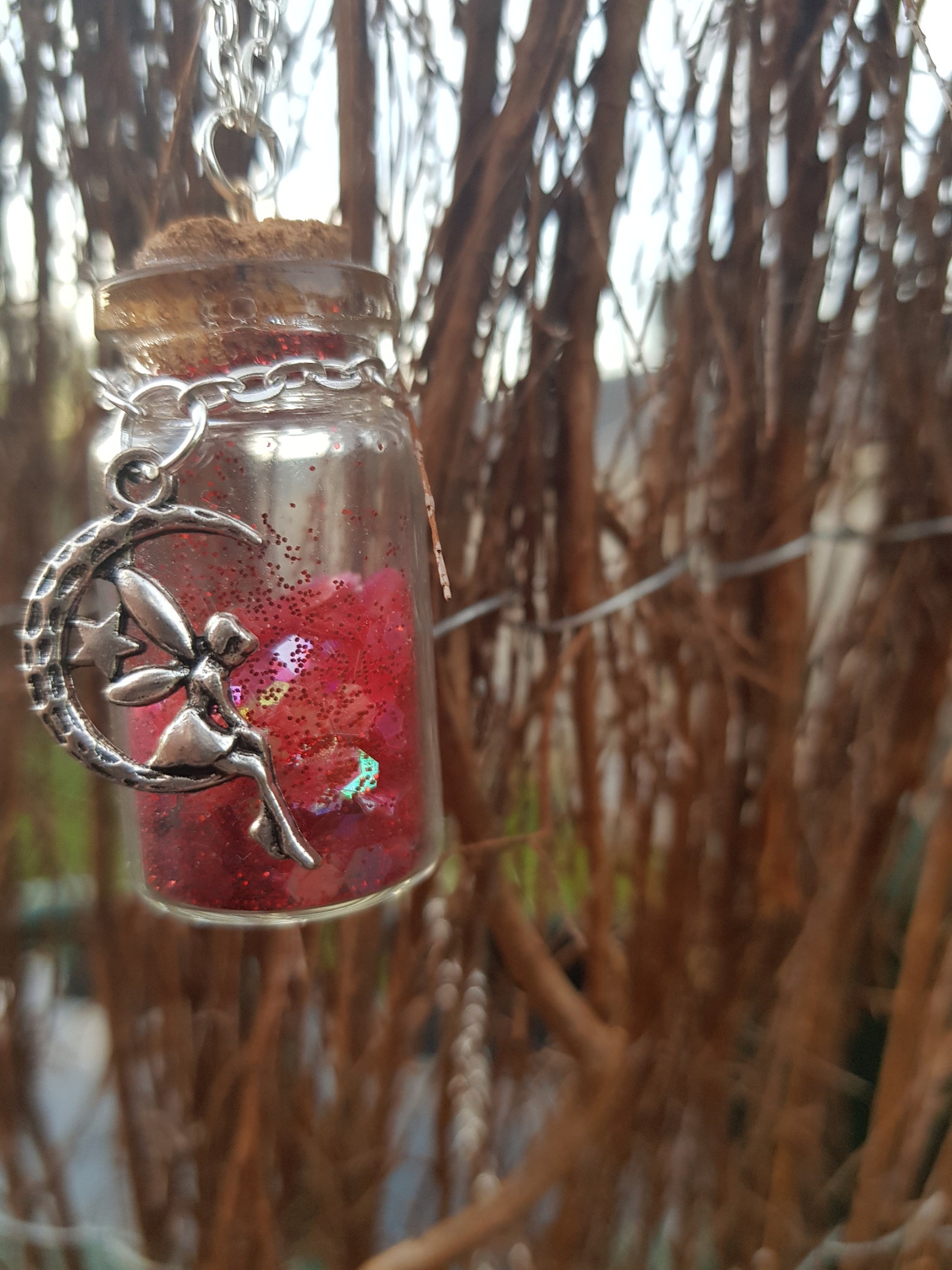 Red Pixie Dust Bottle Charm - Etsy