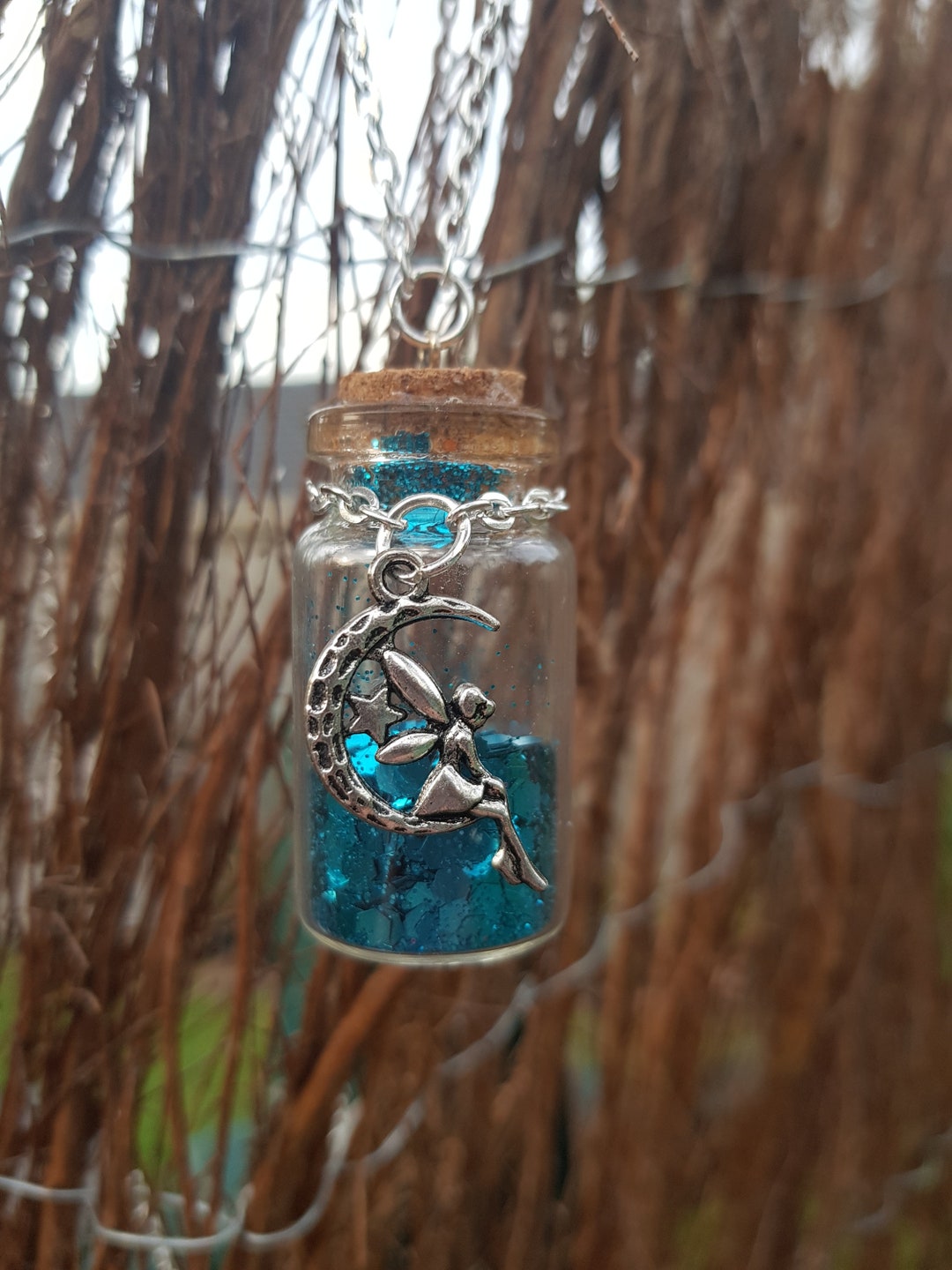 Blue Pixie Dust Bottle Charm - Etsy