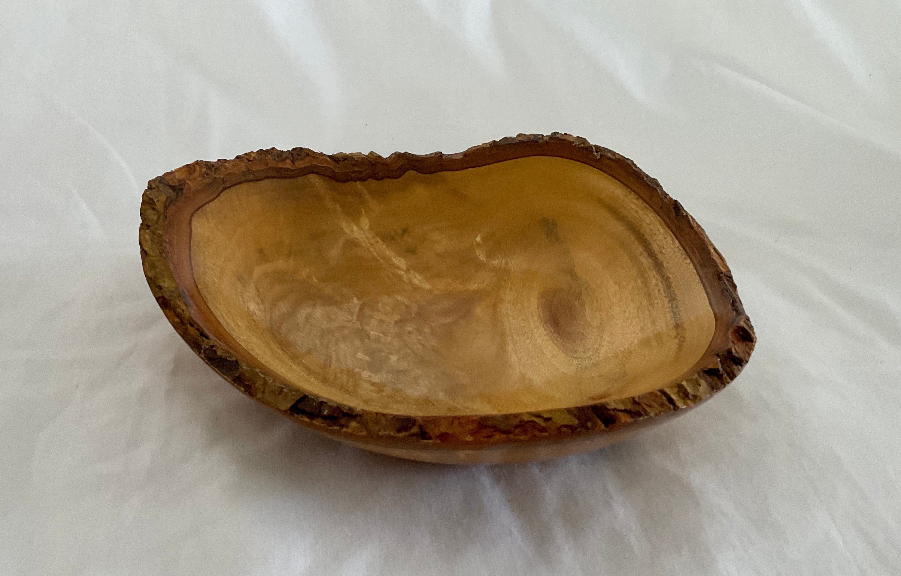 Wooden Natural Edge Rustic Wood Bowl Unique Wooden Accent Bowl ...
