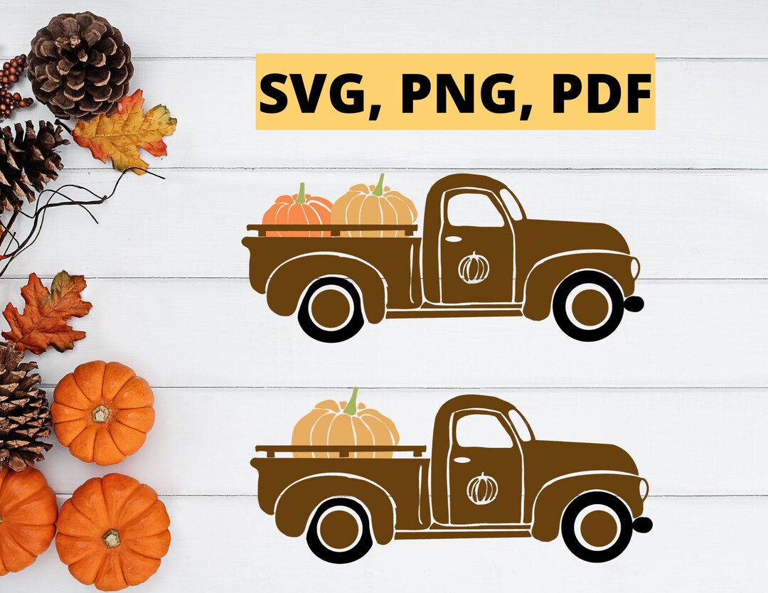 Fall Autumn Trucks SVG PNG PDF File Print Shirt Design Mug Decal ...