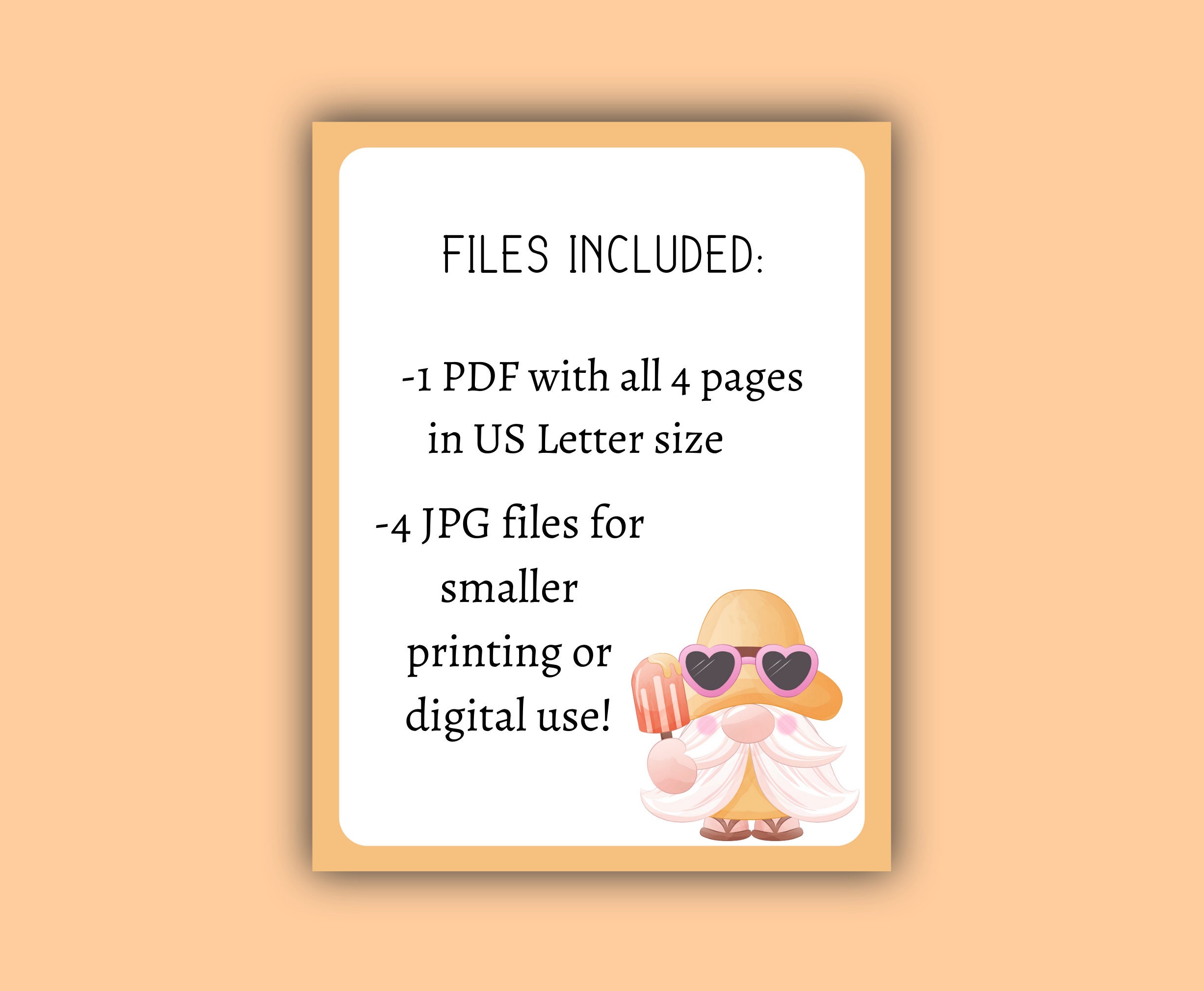 Printable Stationery Set US Letter Size PDF, Instant Download ...