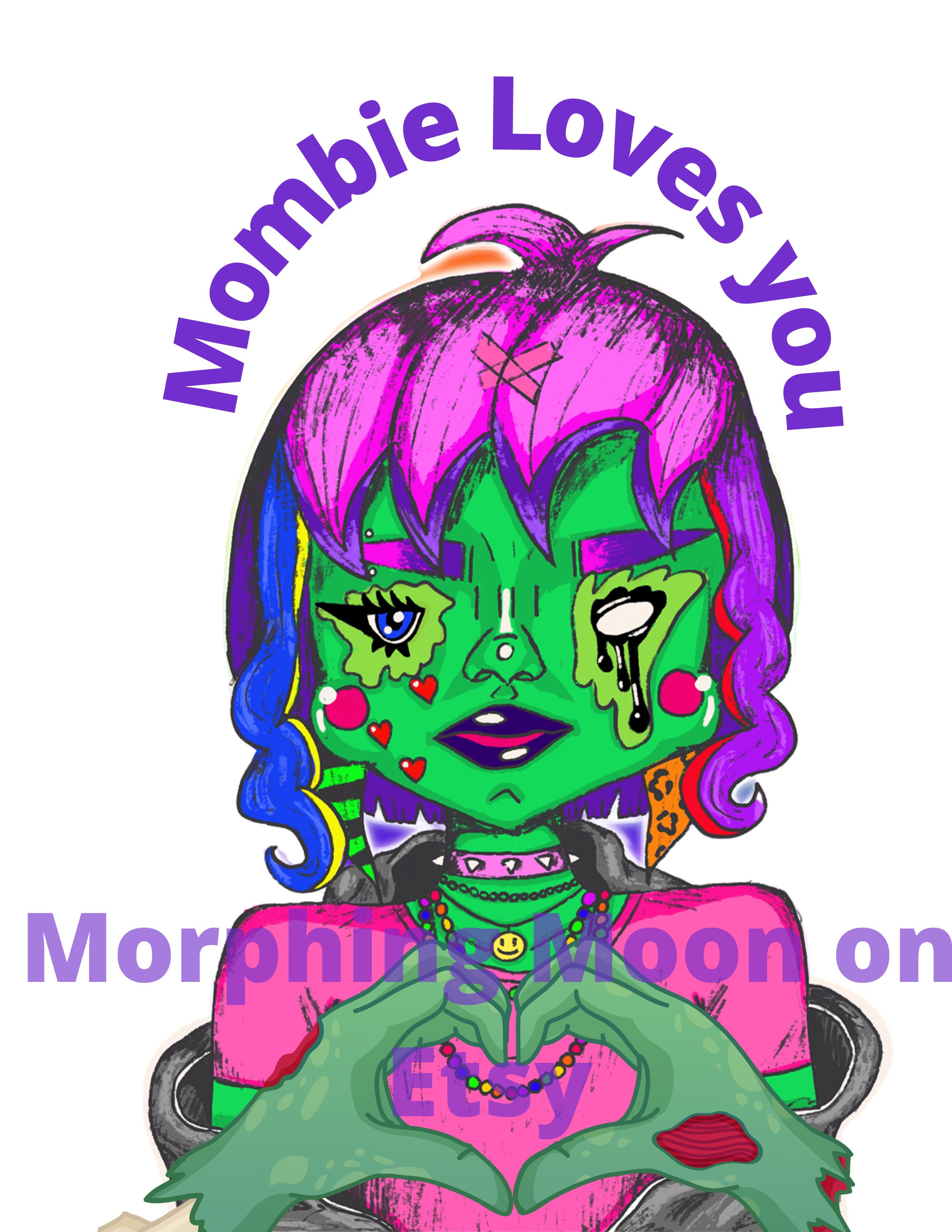 Zombie Mom Mombie Printable 2022, Gift for Daughter Son Child Valentine ...
