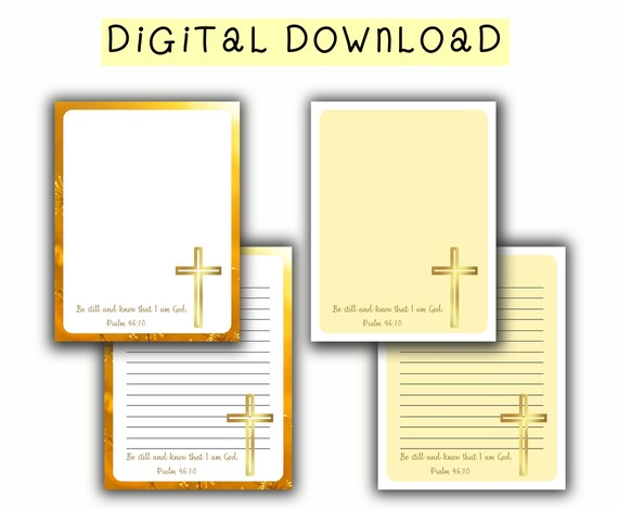 Printable Stationery Set US Letter Size PDF Instant Download - Etsy